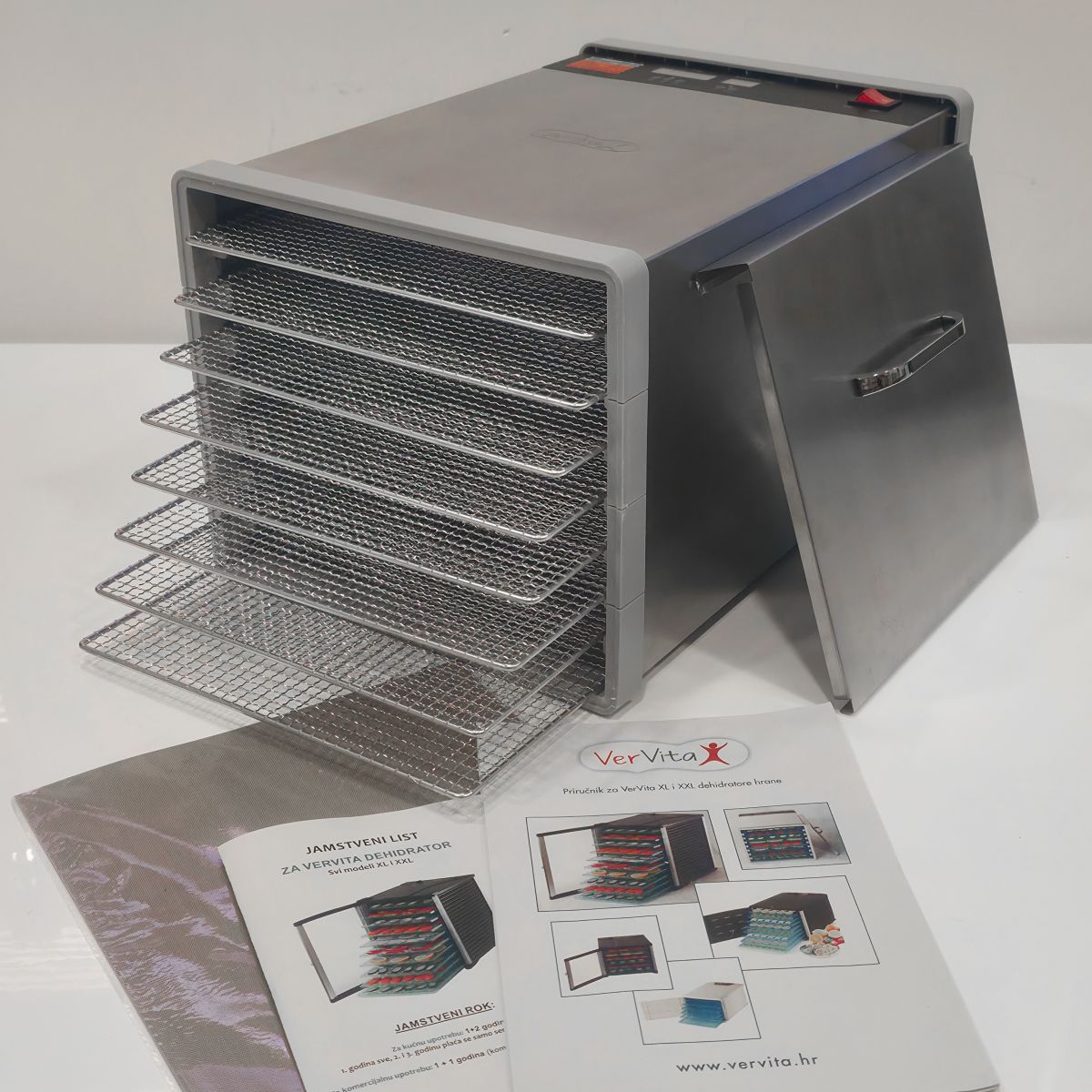 Dehidrator VerVita XXL inox 8 polica (rabljeni) cijena | Prodaja Hrvatska